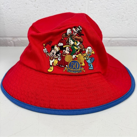 Disney | Accessories | Vintage Disneyland 5th Anniversary Red And Blue ...